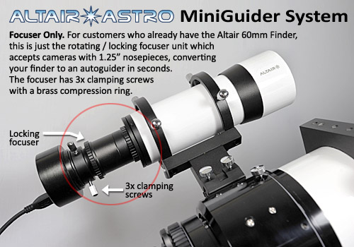 Altair Precision Camera Focuser for auto guiding with Altair 60mm ...